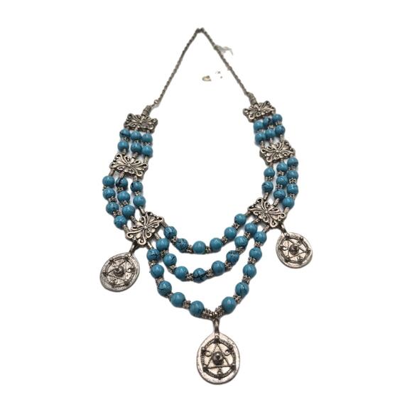 Unbranded | Jewelry | Middle Eastern Tribal Turquoise Beaded 3strand ...